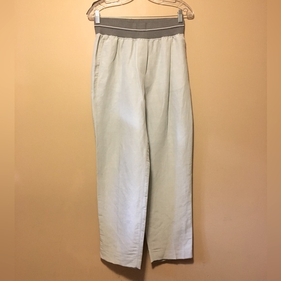 Pants & Jumpsuits | Fabiana Filippi Collection Waist Band Gray Linen ...